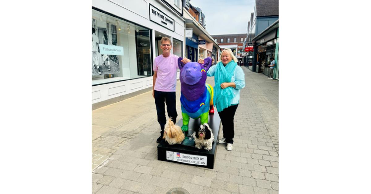 New rainbow corgi statue unveiled in Windsor town centre - Photo 1 of 1 ...