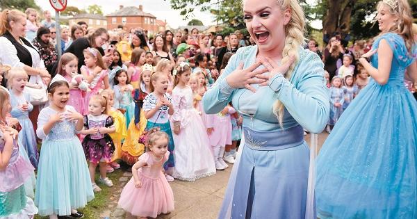 Hundreds of children queue-up for a special 'princess parade' in ...