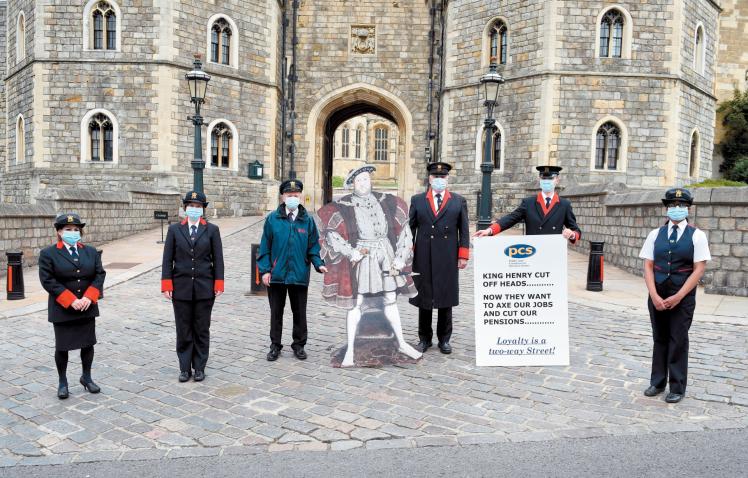 Windsor Castle staff protest against job and pension cuts - Photo 1 of ...