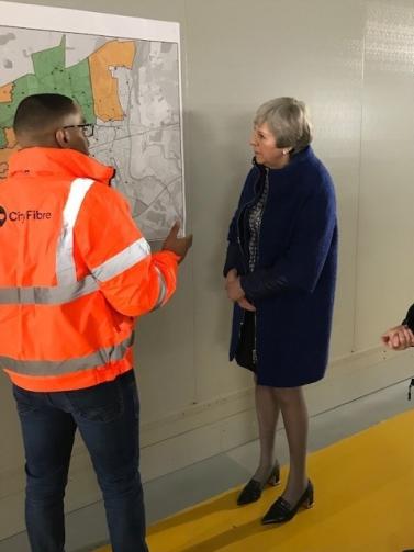 MP Theresa May takes closer look at Maidenhead full fibre network ...