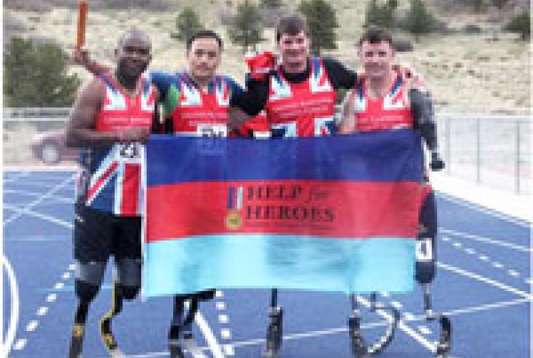 Double amputee soldier shows off sporting prowess to Prince Harry ...