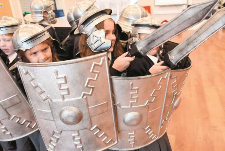 Clewer Green pupils learn about Roman military formations - Photo 1 of ...