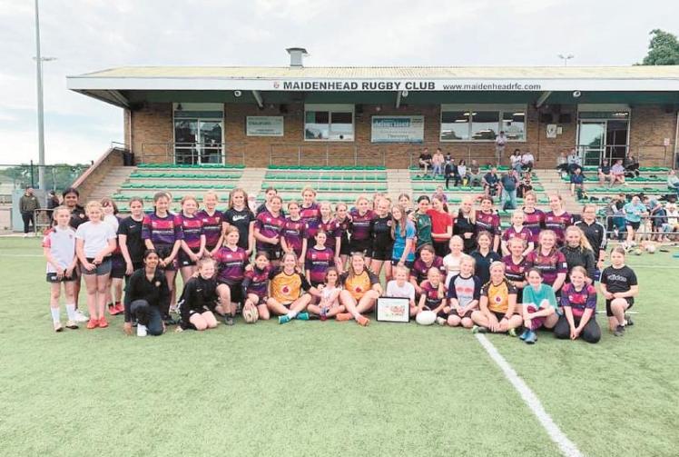 Maidenhead RFC hold successful rugby taster session for nearly 50 girls ...